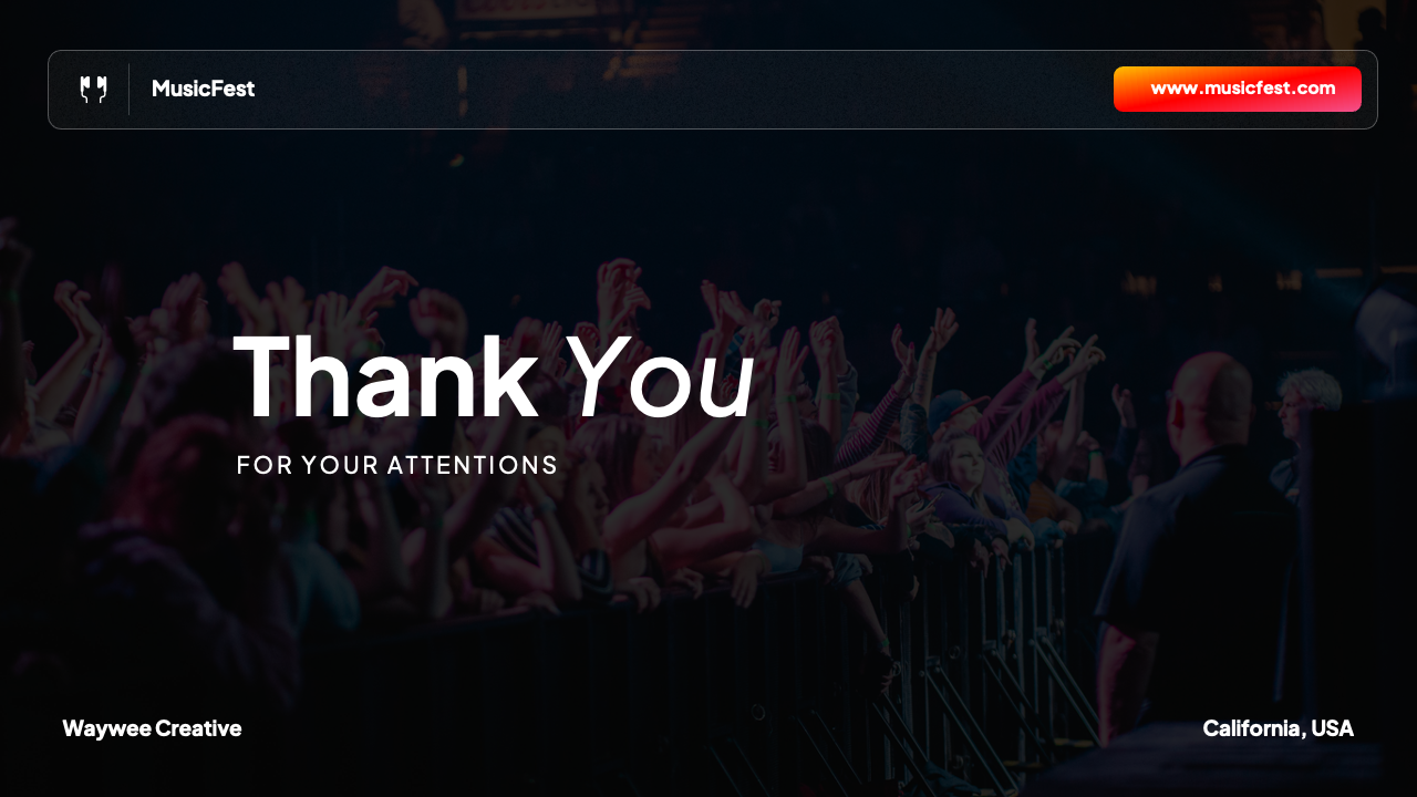 MusicFest - Music Event PowerPoint Template, Presentation Templates