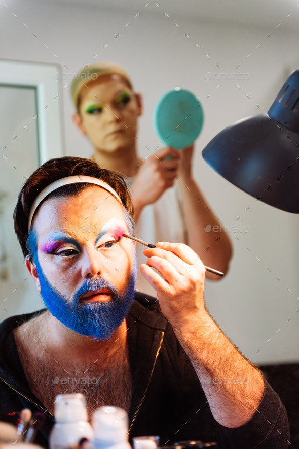 Men dressing up as drag queens Stock Photo by galdricp | PhotoDune