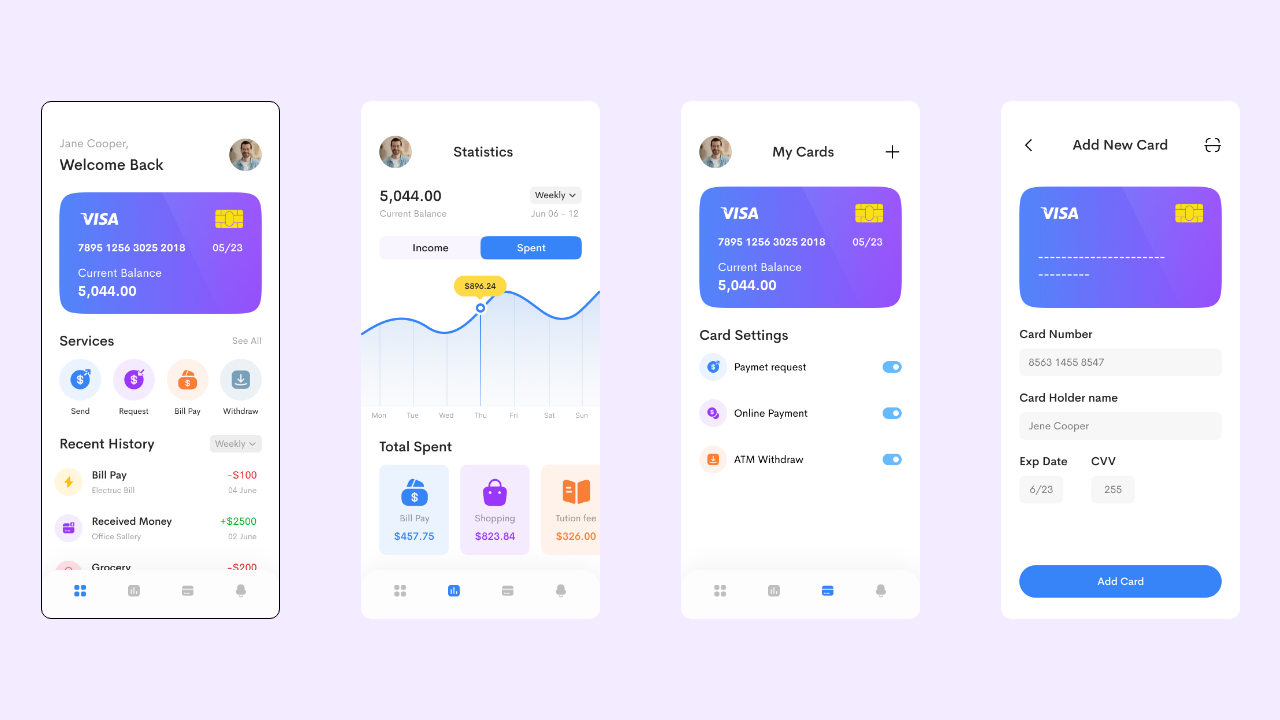 FenTouch App - Wallet Finance | Online Banking Flutter App | Android | iOS Mobile App Template ...