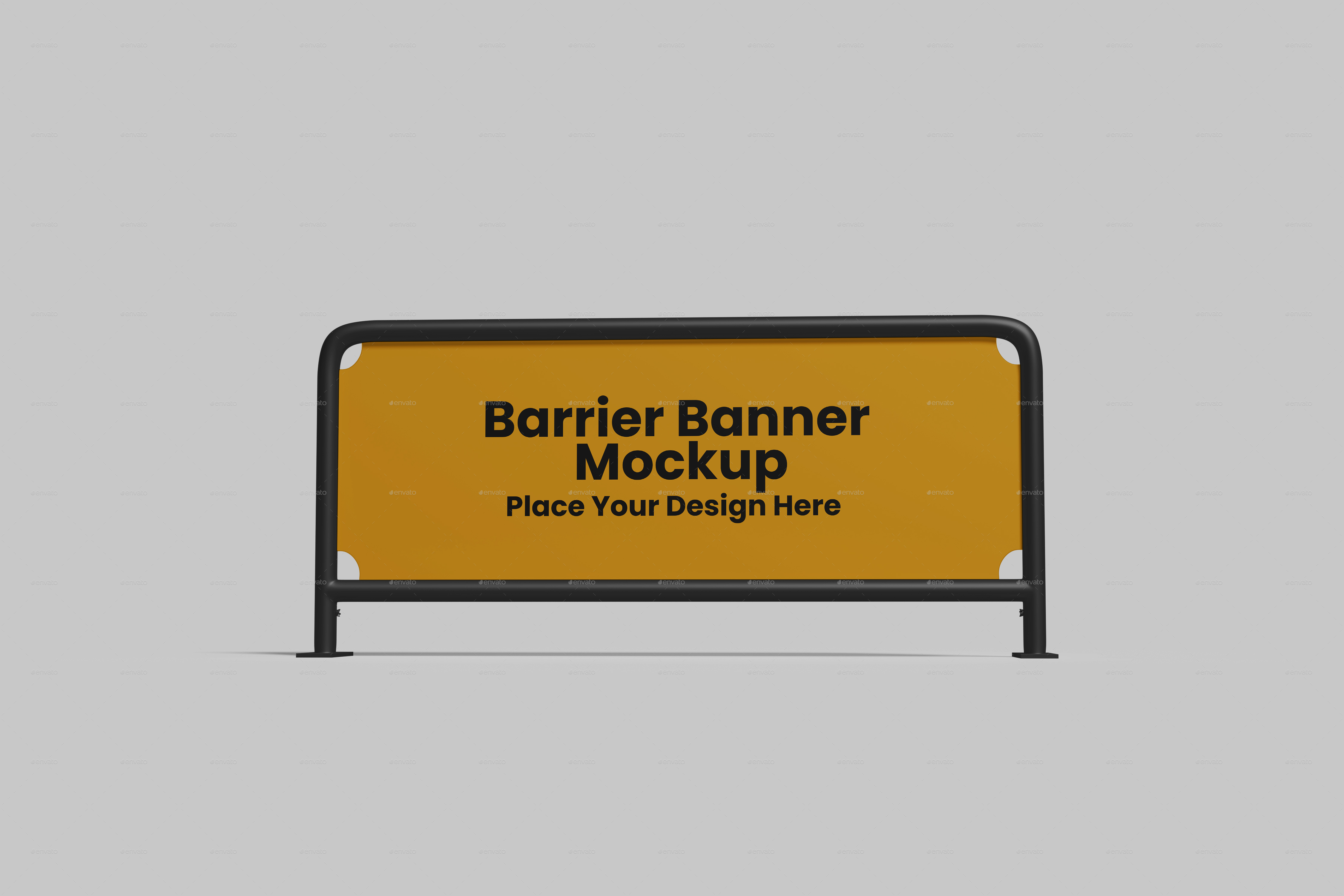 Barrier Banner Mockup, Graphics | GraphicRiver