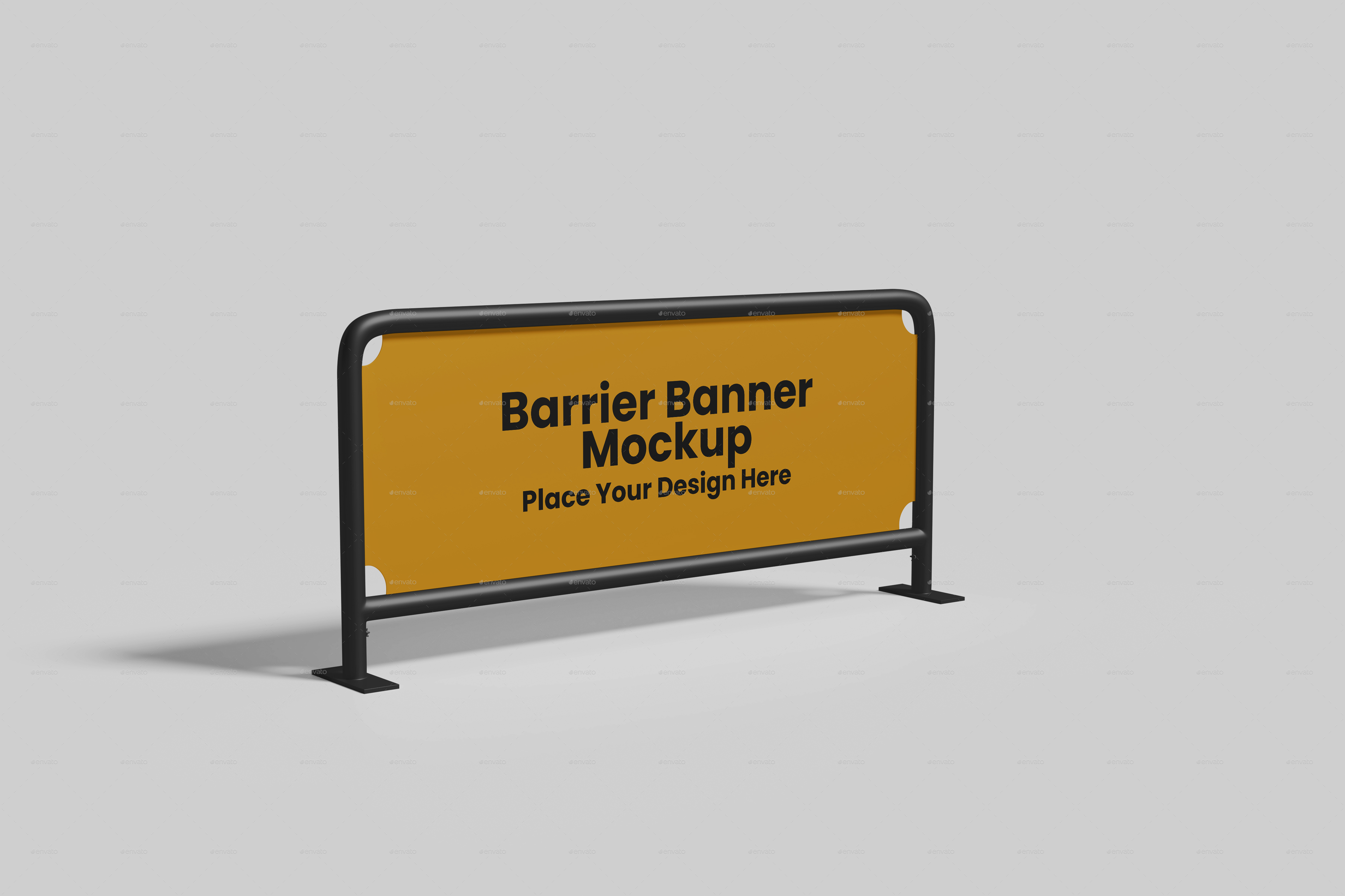 Barrier Banner Mockup, Graphics | GraphicRiver