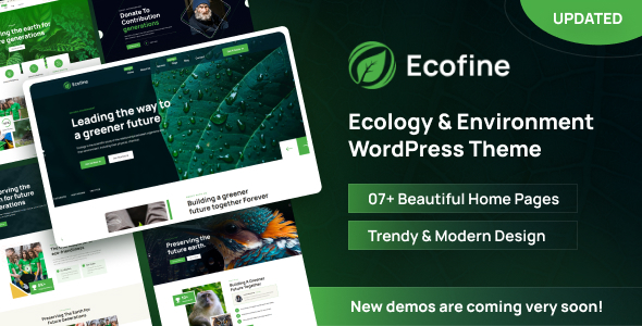 Ecofine - Ecology & Environment WordPress Theme by themepul | ThemeForest
