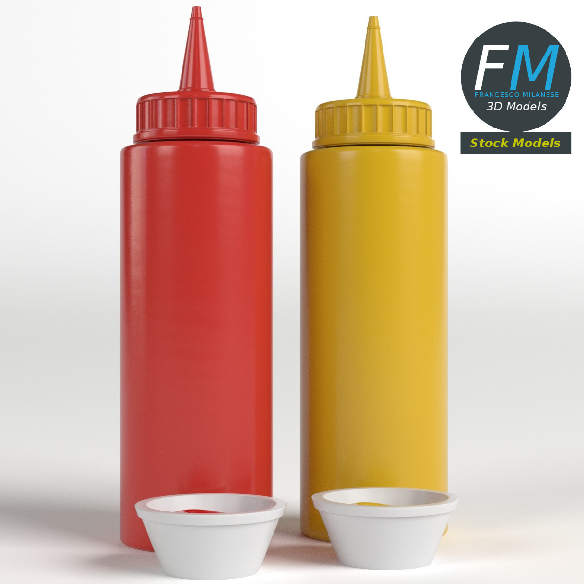 Ketchup and mustard bottles by FrancescoMilanese85 | 3DOcean