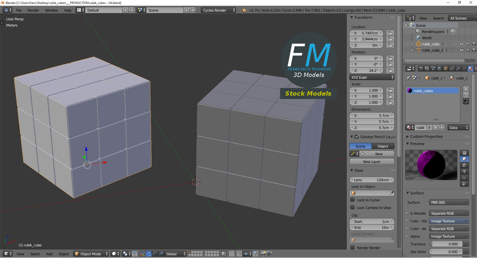 Rubik cubes by FrancescoMilanese85 | 3DOcean