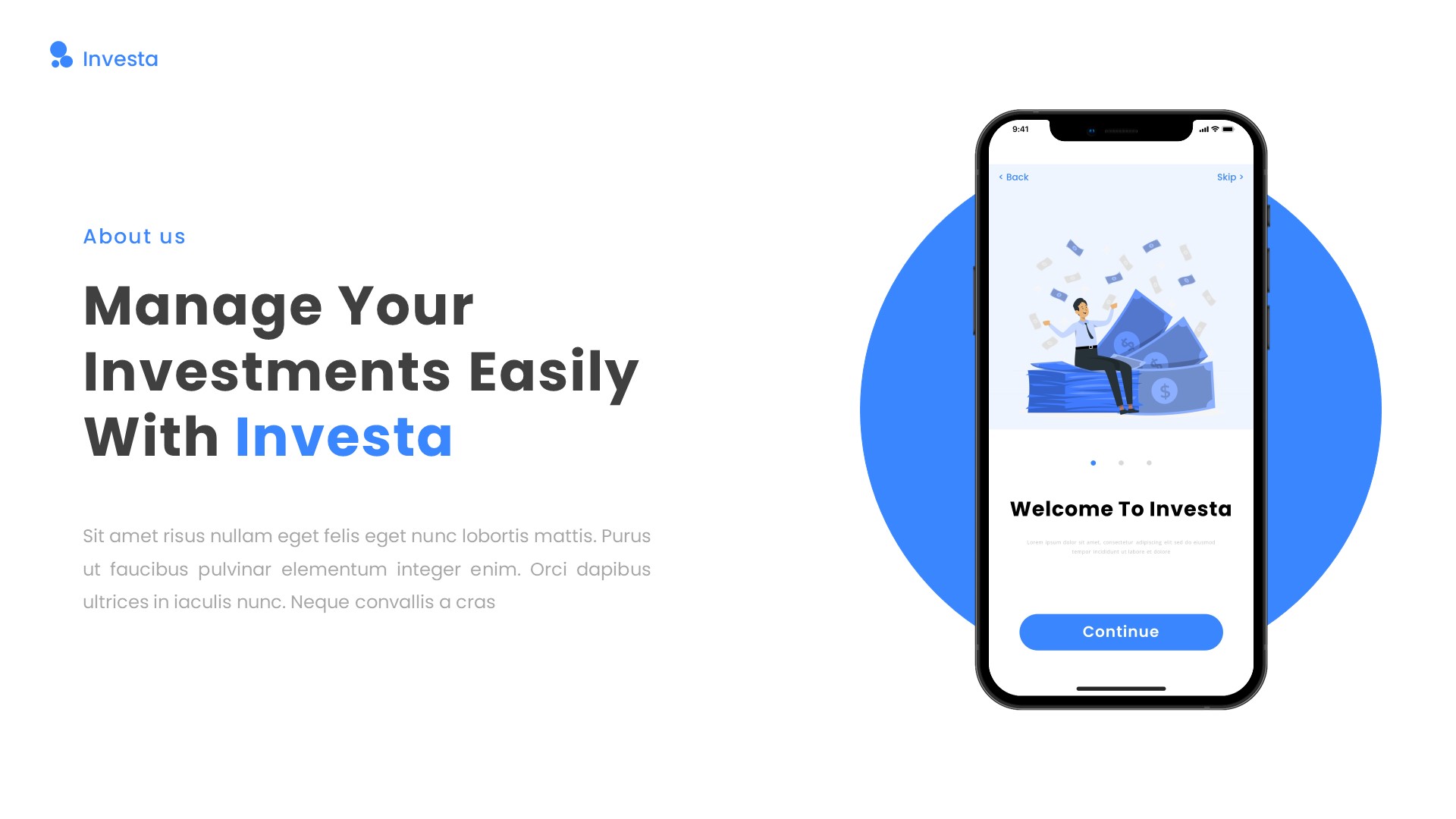 Investa – Mobile Apps Google Slides Template, Presentation Templates