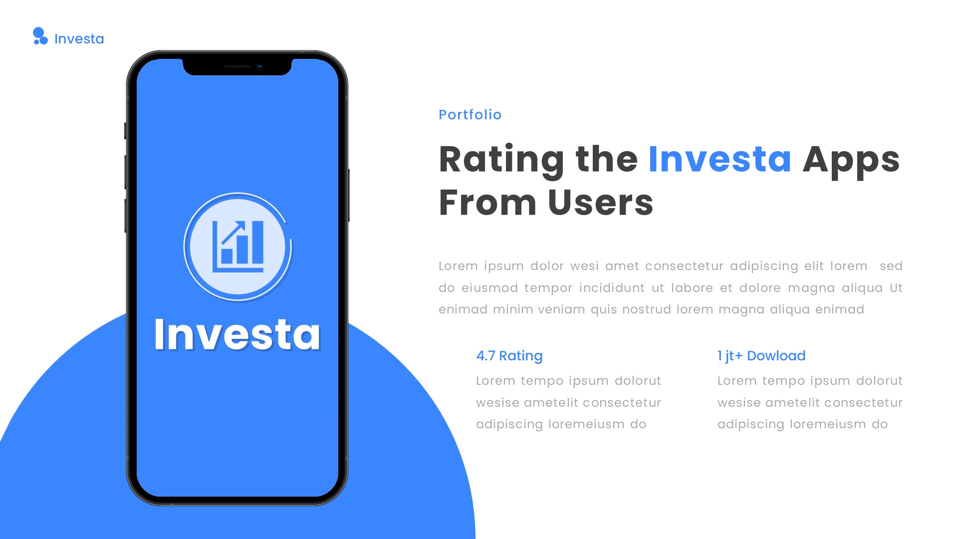 Investa – Mobile Apps Google Slides Template, Presentation Templates
