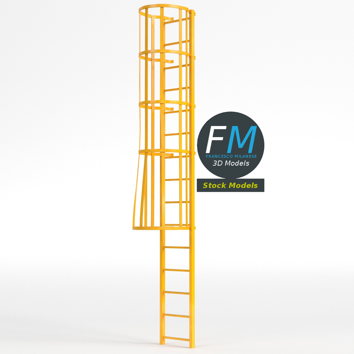 Modular ladder with cage by FrancescoMilanese85 | 3DOcean