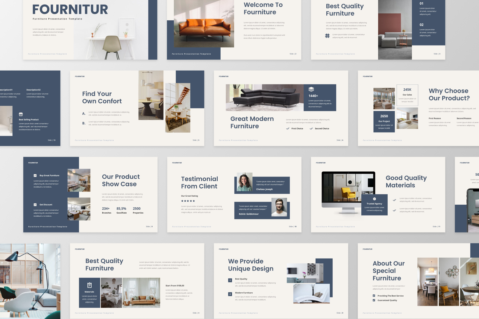 Fournitur - Furniture PowerPoint Template, Presentation Templates ...