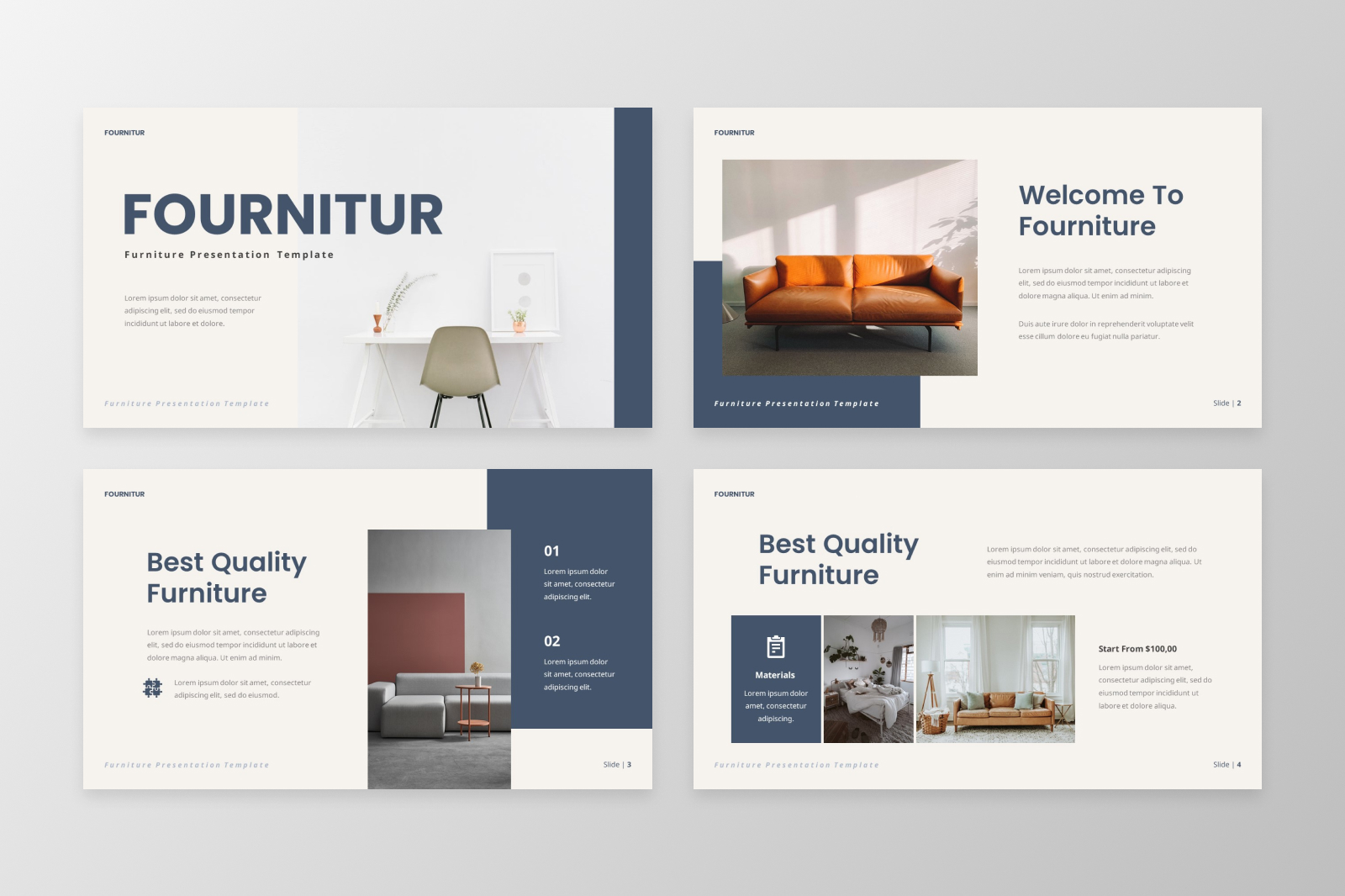 Fournitur - Furniture PowerPoint Template, Presentation Templates ...