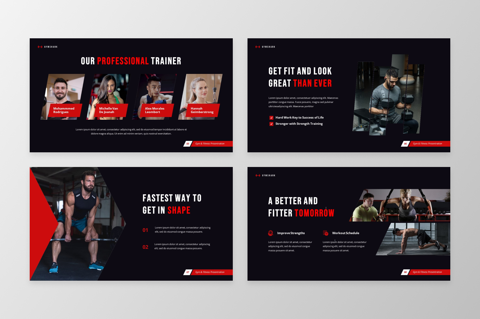 Gymshark - Gym & Fitness PowerPoint Template, Presentation Templates