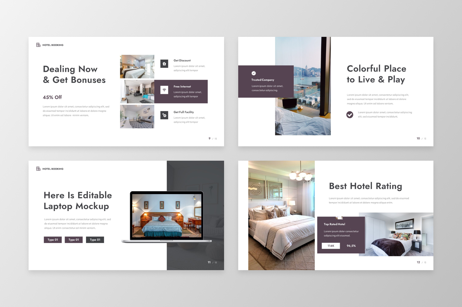 Hotel Booking Google Slide Template, Presentation Templates | GraphicRiver