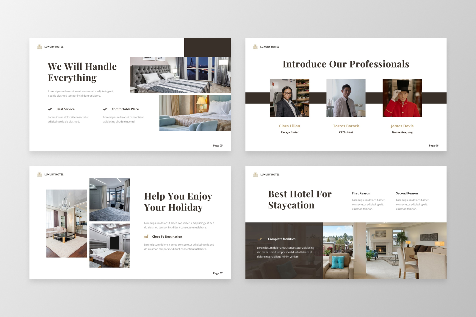 Luxury Hotel PowerPoint Template, Presentation Templates | GraphicRiver