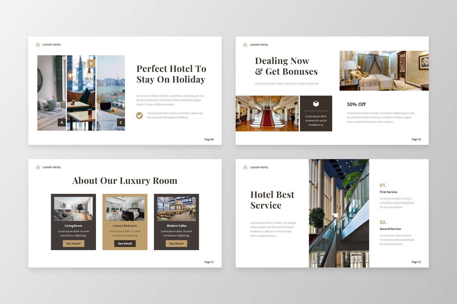 Luxury Hotel PowerPoint Template, Presentation Templates | GraphicRiver