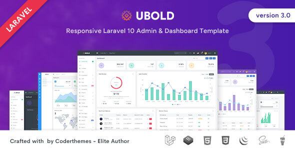 Ubold - Laravel 10 Admin & Dashboard Template by coderthemes | ThemeForest