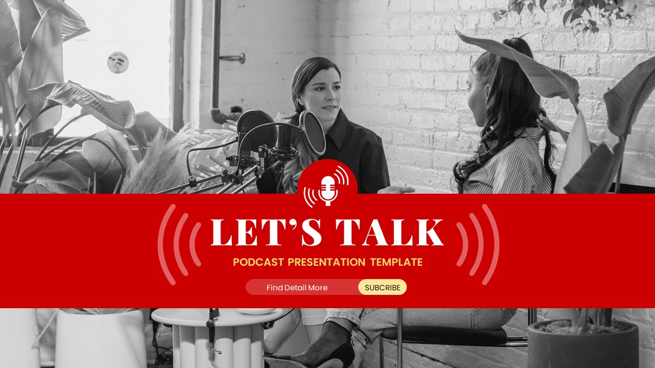 Podcast Talkshow Google Slide Template, Presentation Templates ...