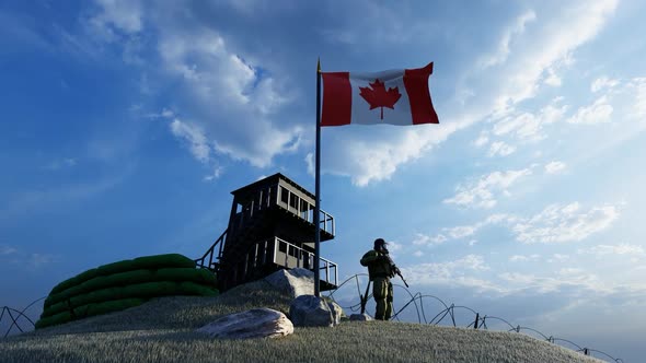 Soldier Guarding the Watch at the Canadian Border, Motion Graphics