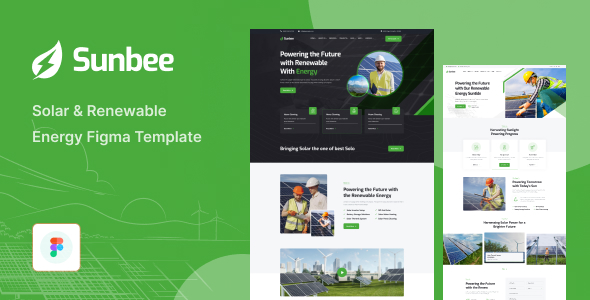 Sunbee - Solar & Renewable Energy Figma Template by Mugli | ThemeForest
