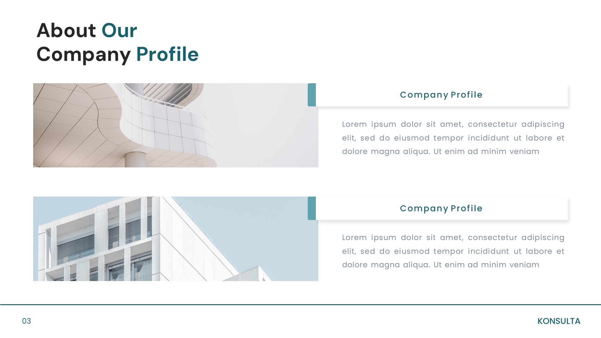 Konsulta – Company Profile PowerPoint Template, Presentation Templates