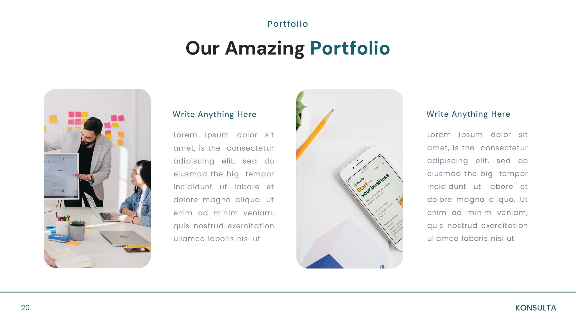 Konsulta – Company Profile PowerPoint Template, Presentation Templates