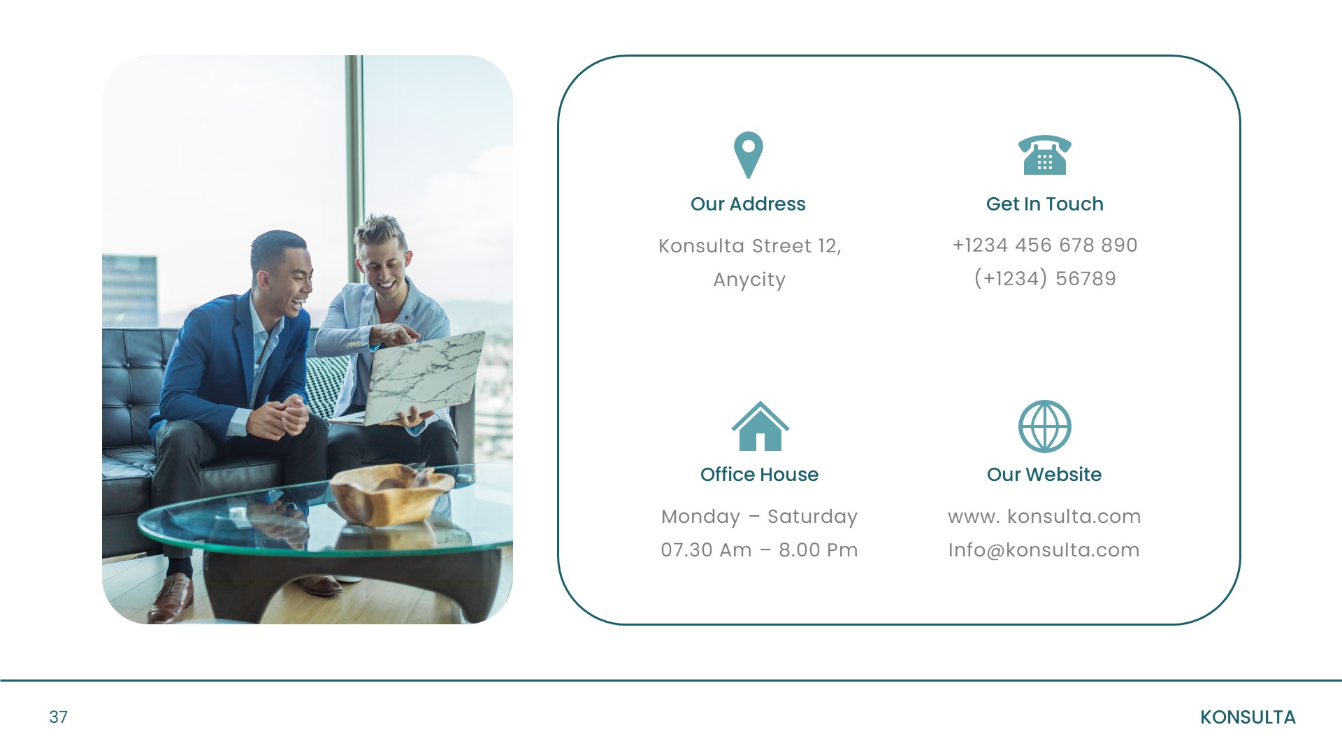 Konsulta – Company Profile PowerPoint Template, Presentation Templates