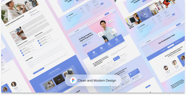 Artidea - Digital Agency Company Profile Figma Template by gridsnap