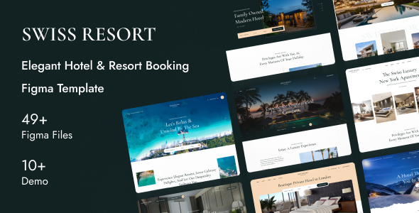 Swiss Resort - Hotel & Resort Booking Figma Template by CreativeLayers