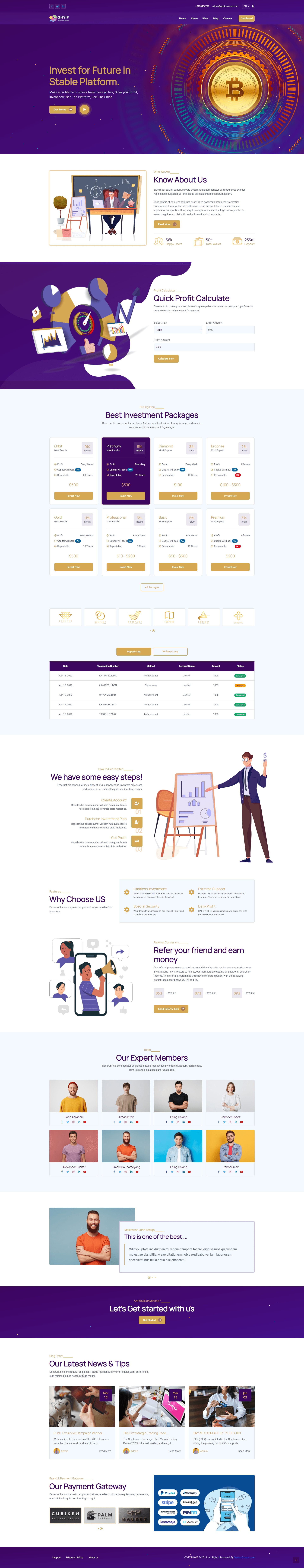 Genius HYIP - All in One Investment Platform by GeniusOcean | CodeCanyon