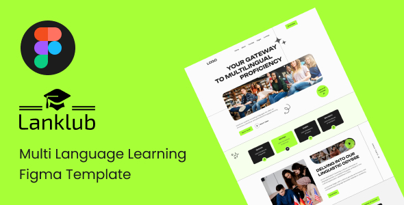 Lanklub - Multi Language learning Figma Template. by designxhut | ThemeForest