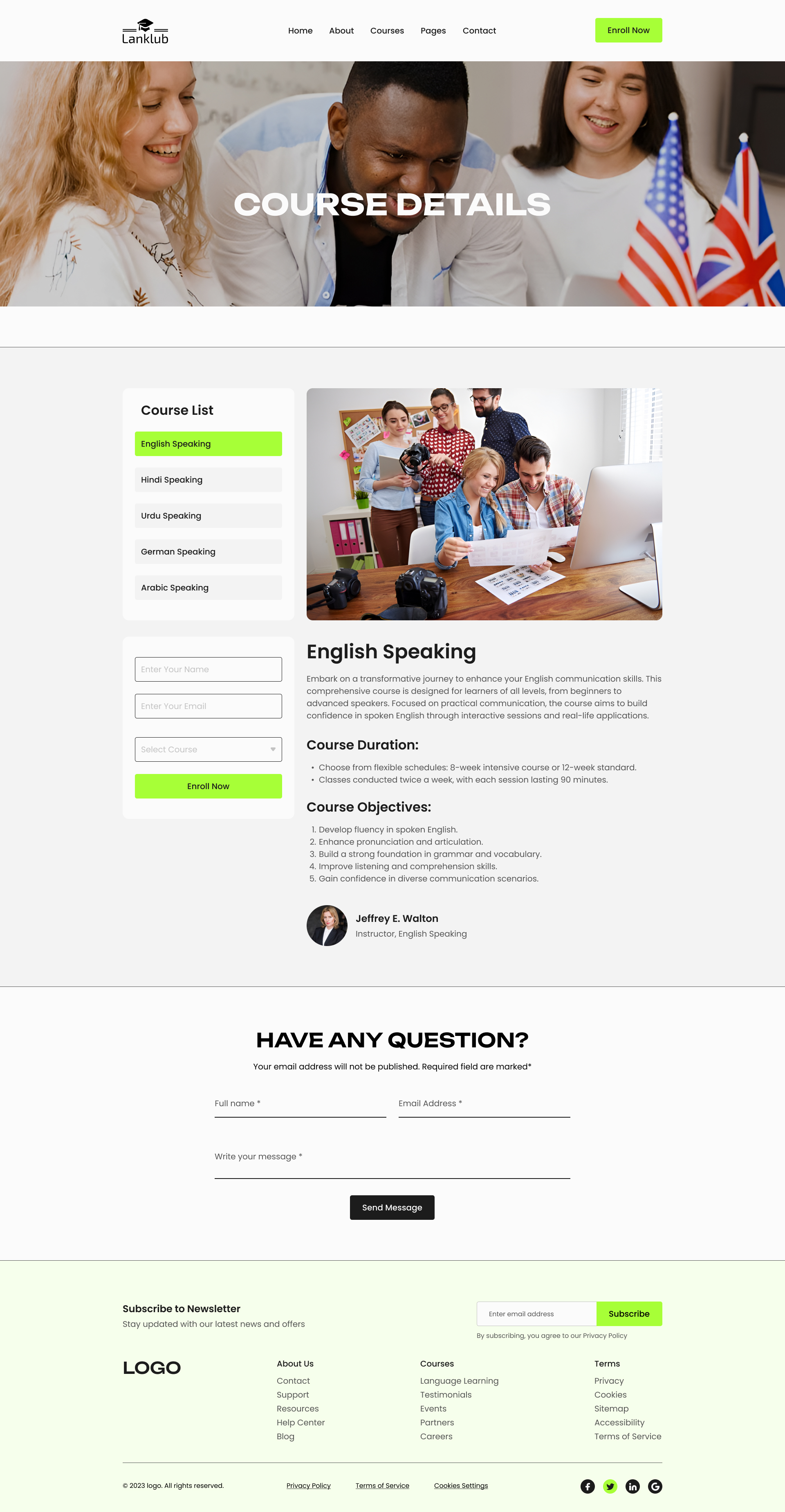 Lanklub - Multi Language learning Figma Template. by designxhut ...