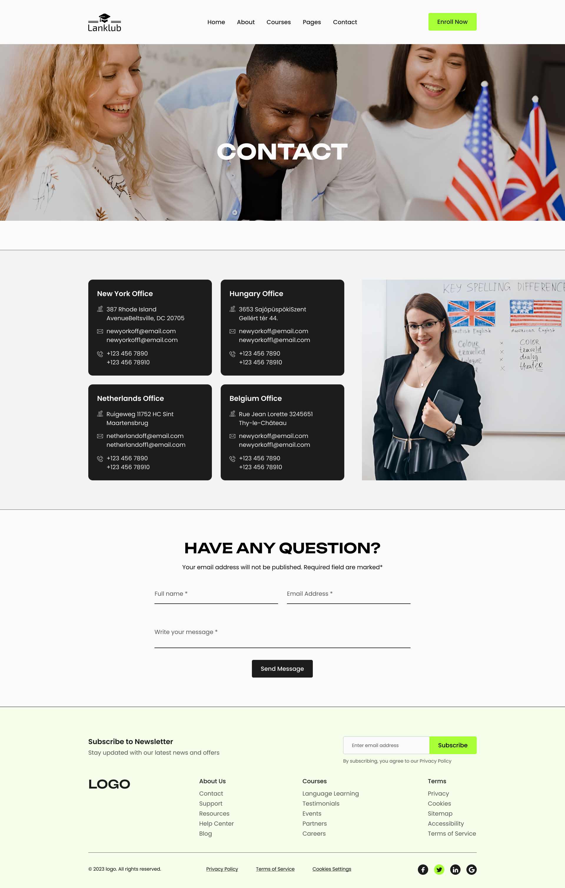 Lanklub - Multi Language learning Figma Template. by designxhut ...