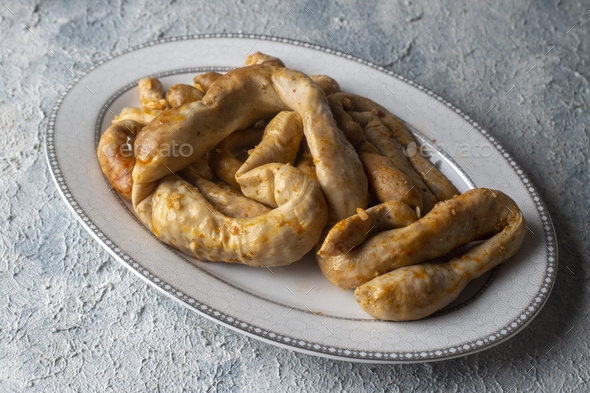 Middle Eastern dishes, offal dishes, stuffed sheep intestines (Turkish ...