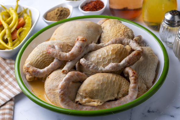 Traditional middle eastern food; stuffed offal, stuffed tripe. karin ...