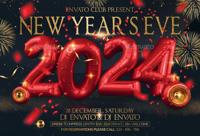 2024 New Year, Print Templates | GraphicRiver