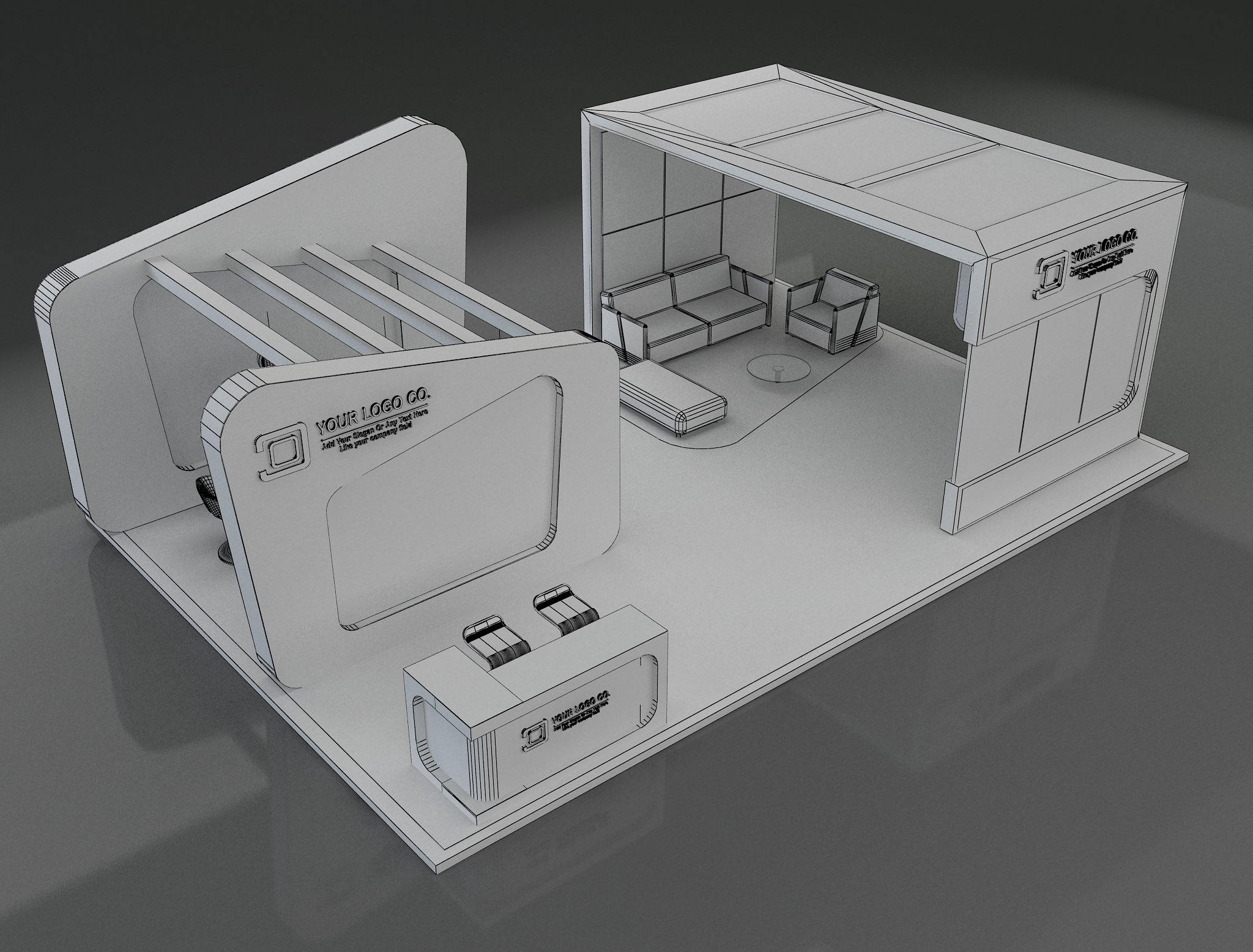 Booth Exhibition Stand a649a by yahiazakreaa | 3DOcean