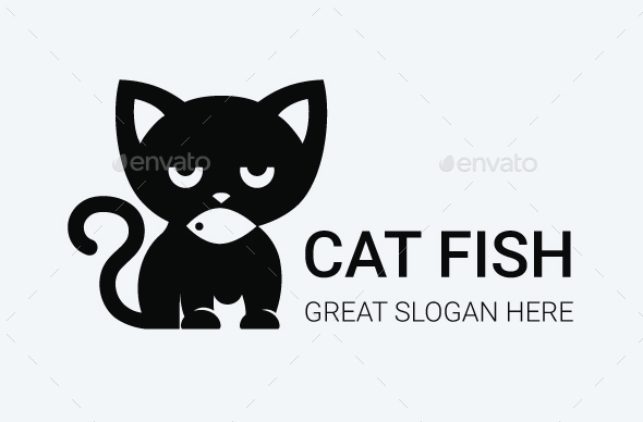 Cat Fish Logo, Logo Templates | GraphicRiver