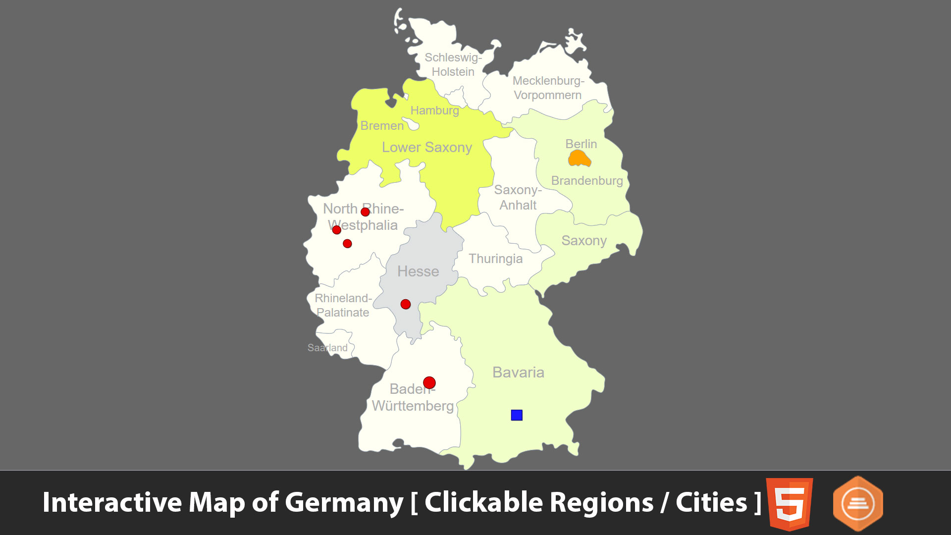 Interactive Map of Germany - HTML5 by Art101 | CodeCanyon