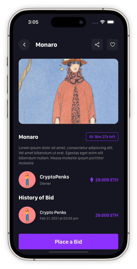 NFT Marketplace App | NFT Buying Selling Android + iOS App Template | Ionic | NFTMarketPlace by ...