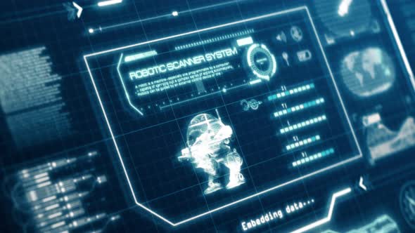 HUD Robot Scanning System ability user interface computer screen ...