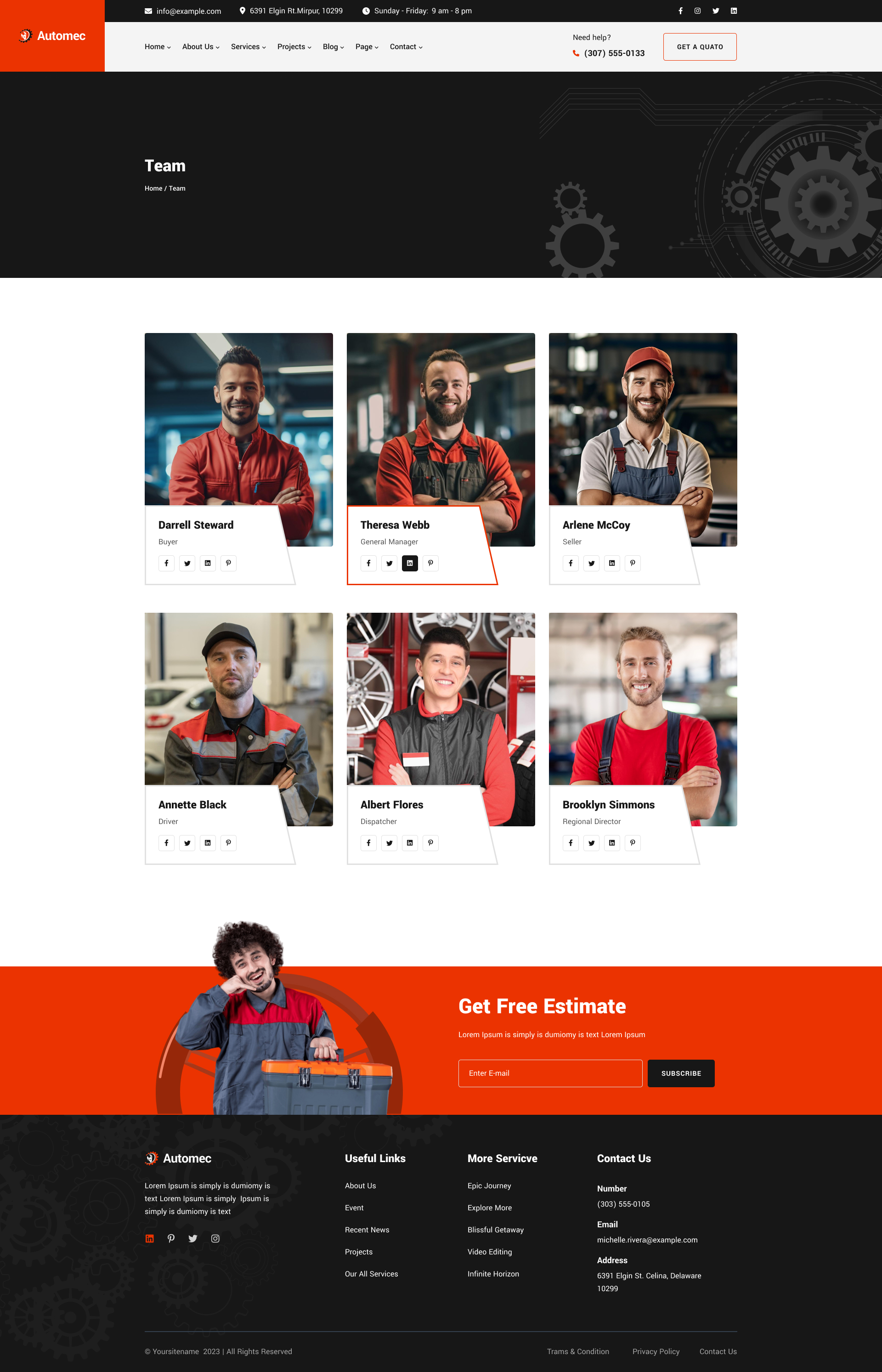 Automec - Car Service & Repair Figma Template by Mugli | ThemeForest