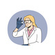 Female Researcher Analyze Chemical Element, Vectors | GraphicRiver