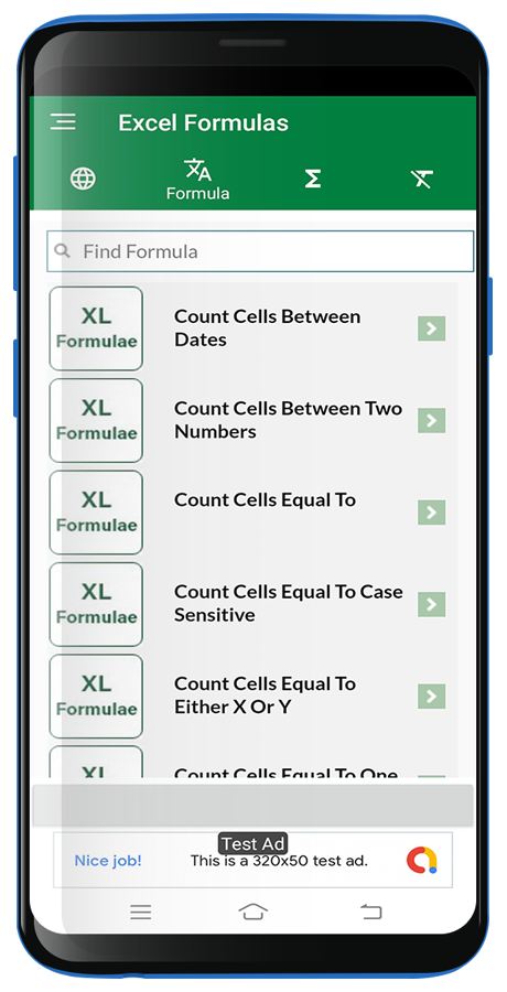 Offline Excel Formulas App with Admob Ads by RazaAndroid | CodeCanyon