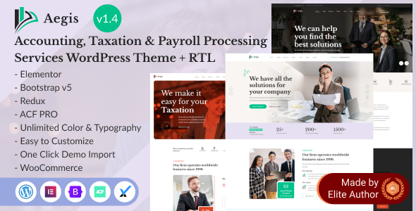 Aegis - Accounting & Payroll Processing Services WordPress Theme by EnvyTheme