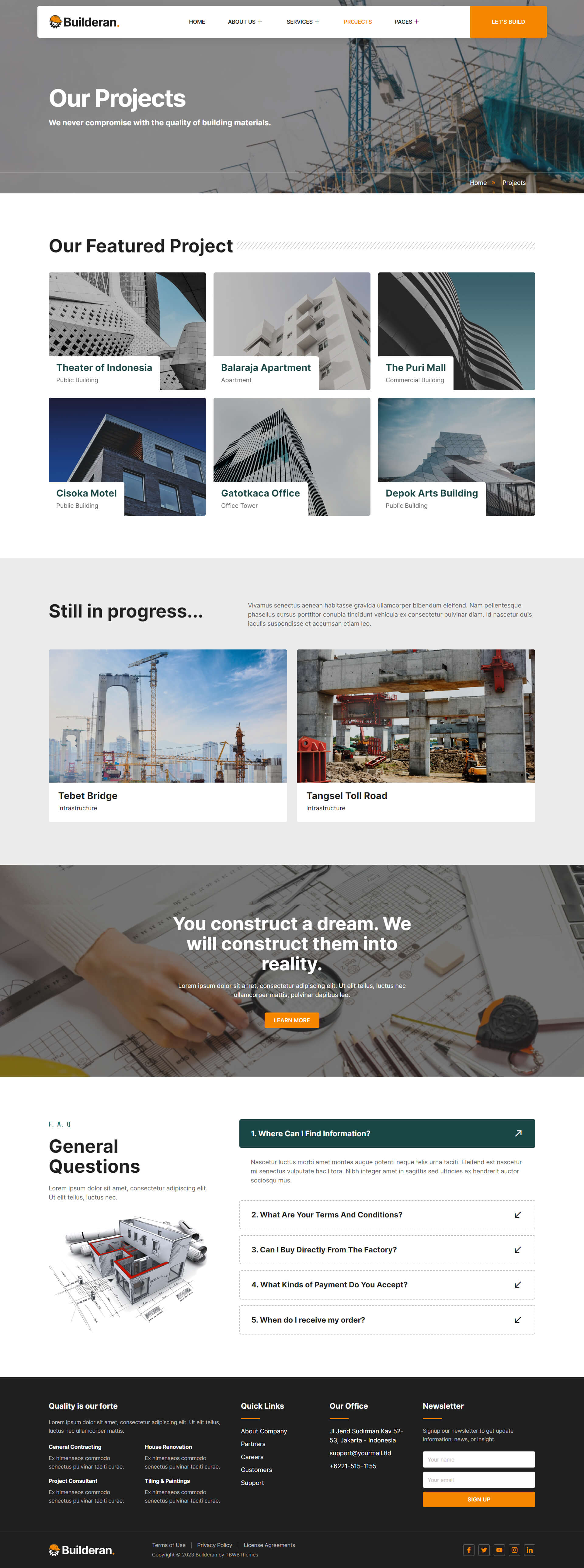 Builderan - Construction Company Elementor Template kit by TBWBthemes