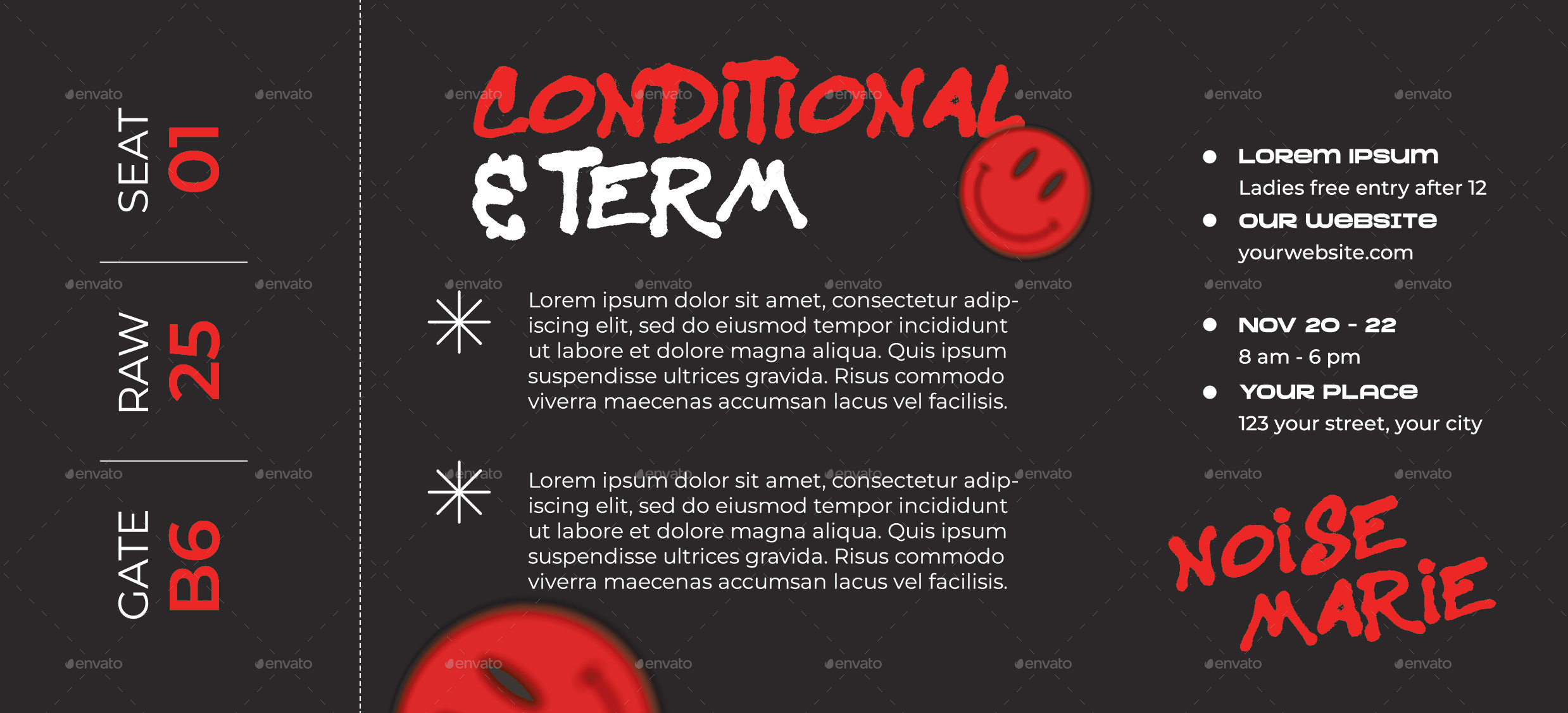 Music Ticket, Print Templates | GraphicRiver