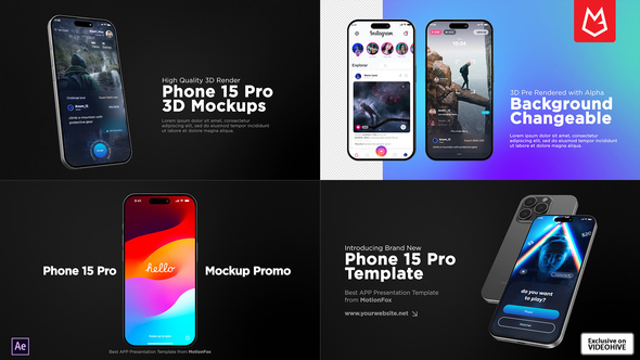 Mobile App Mockup | Phone 12 & S21 Ultra | E3D, After Effects Project Files