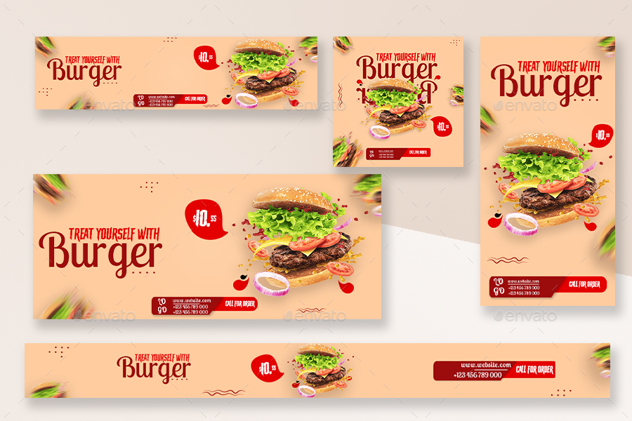 Food Web Banners Ad, Web Elements | GraphicRiver