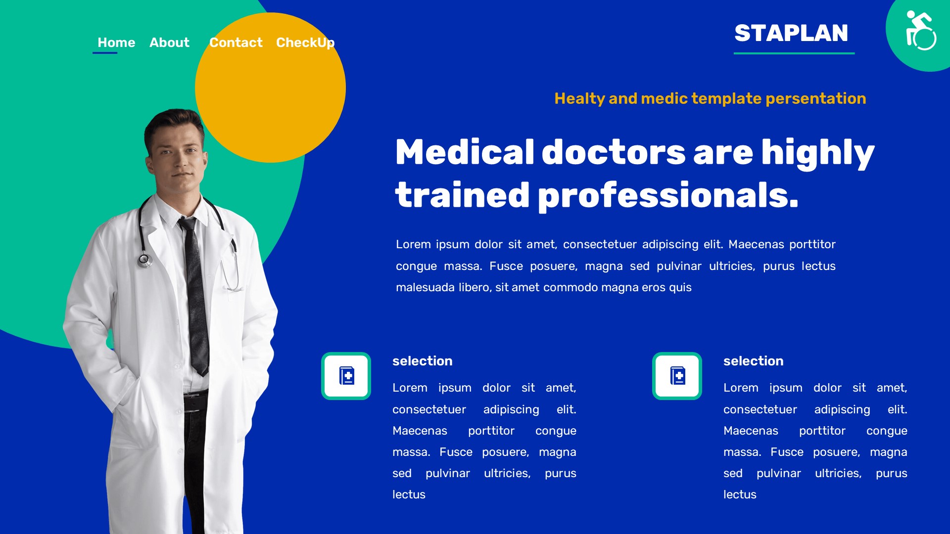 Staplan - Healty and medical Powerpoint Template, Presentation Templates