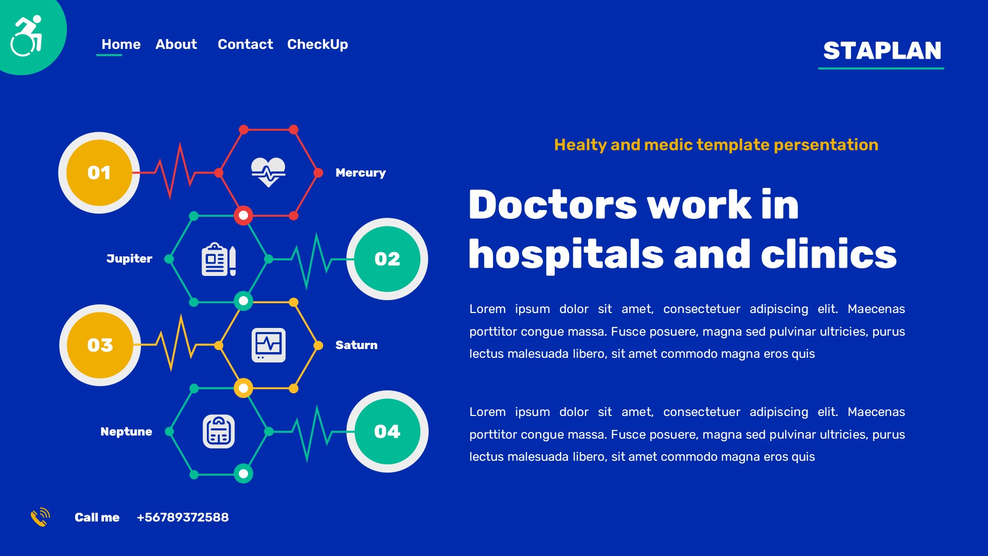 Staplan - Healty and medical Keynote Template, Presentation Templates