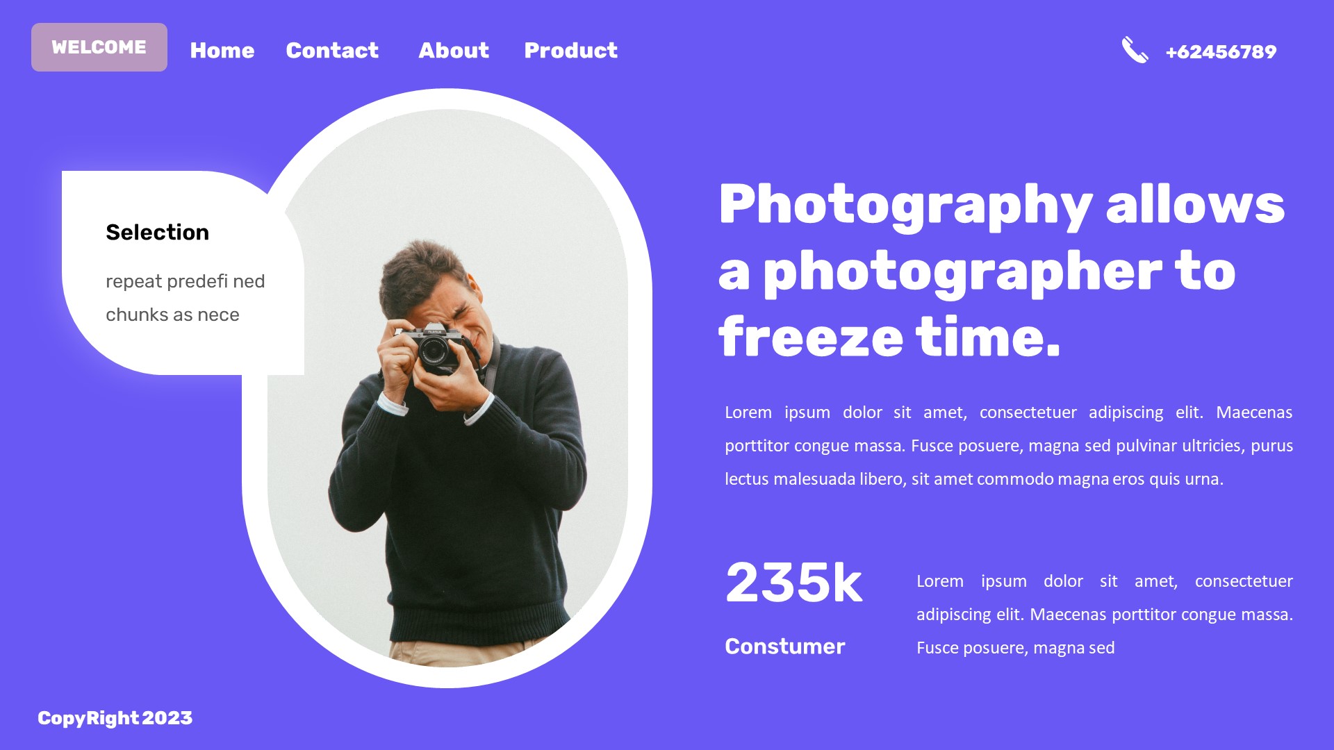 Jamano - Portfolio Photographer Photo Google Slides Template ...