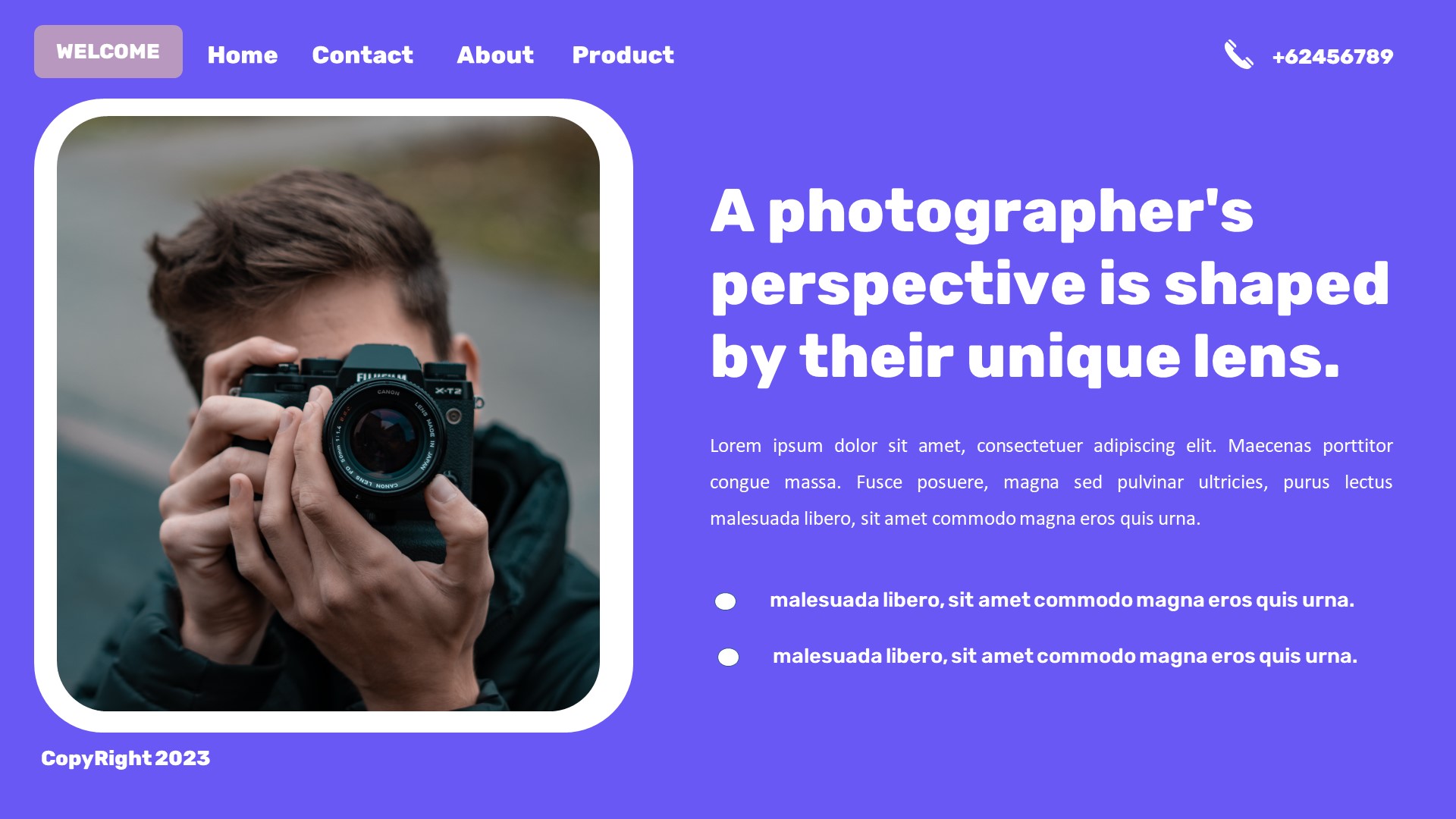 Jamano - Portfolio Photographer Photo Google Slides Template ...